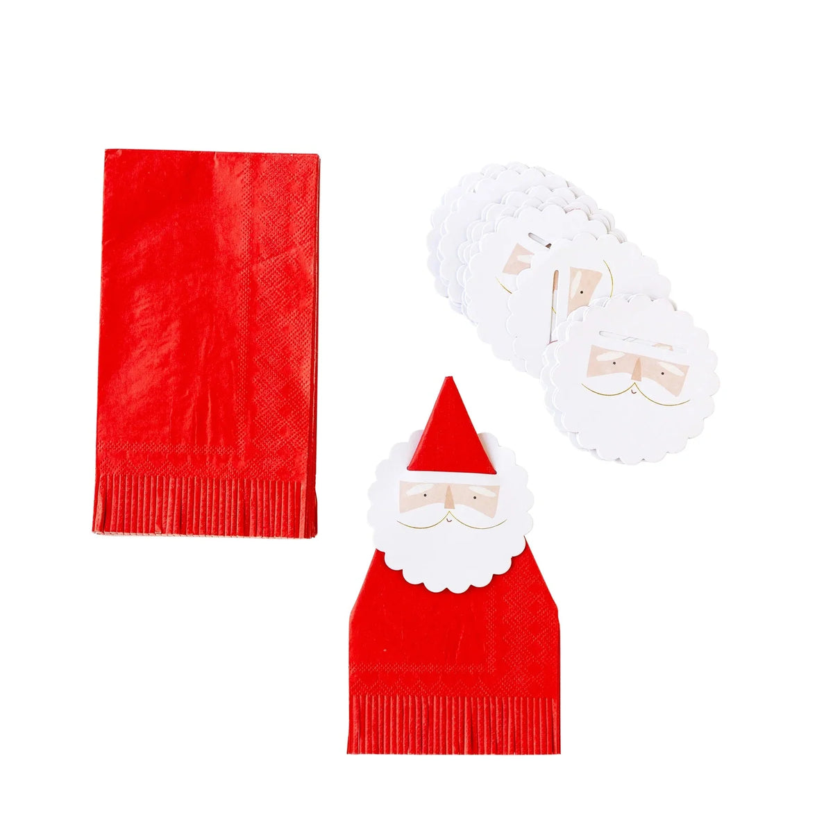 Believe Christmas Santa Napkin Ring and Napkin Set | THE HOLIDAY HOUSE