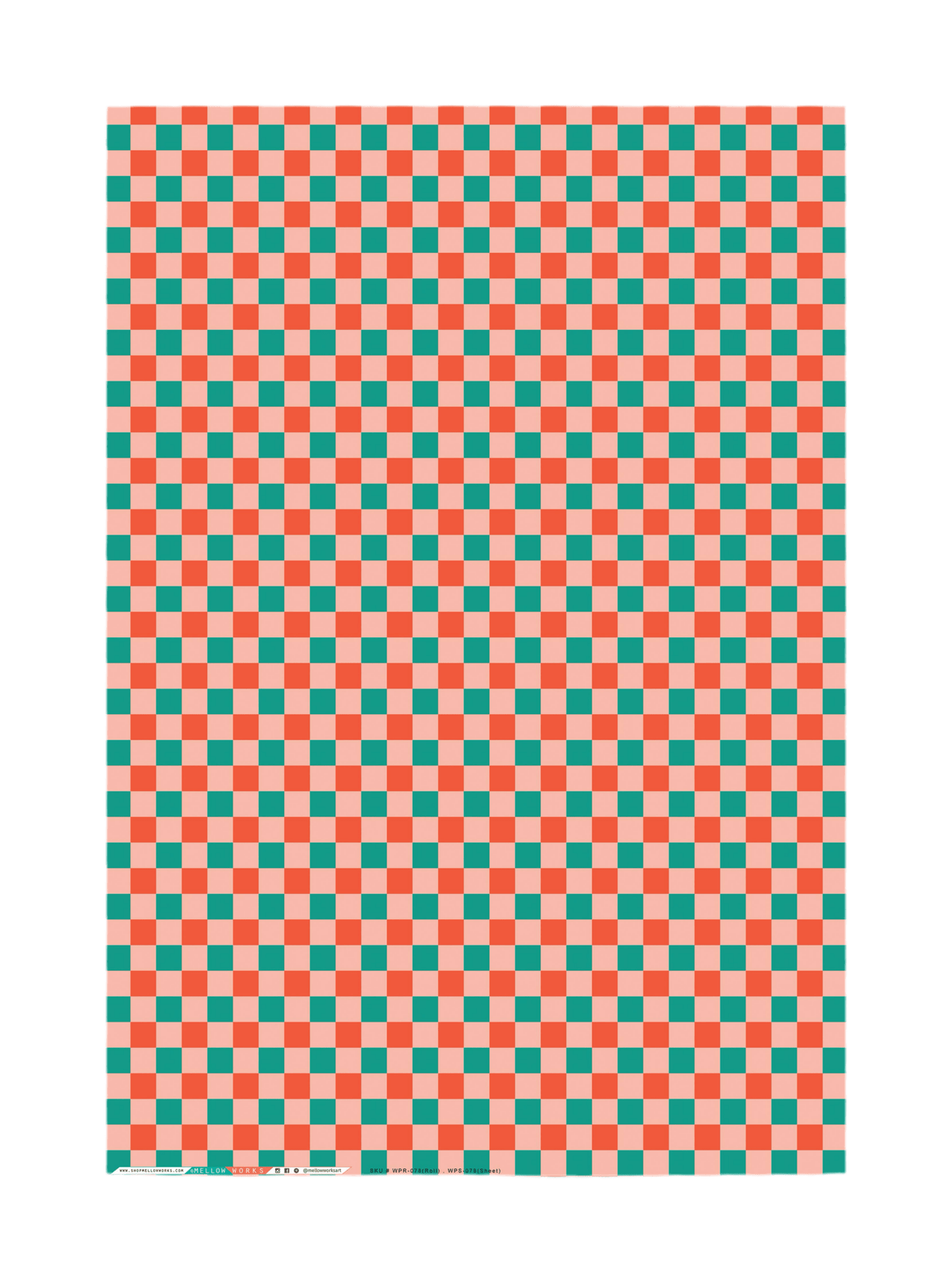 CHRISTMAS CHECKERBOARD Holiday Gift Wrap Sheets (Roll of 3) | THE ...
