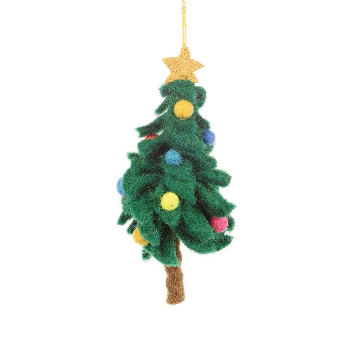 Colorful Christmas Tree Felt Ornament 6" | THE HOLIDAY HOUSE