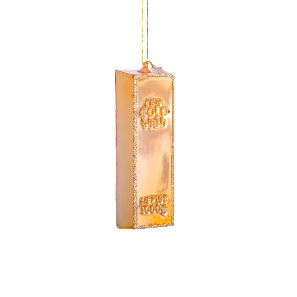 Gold Bar Ornament | THE HOLIDAY HOUSE