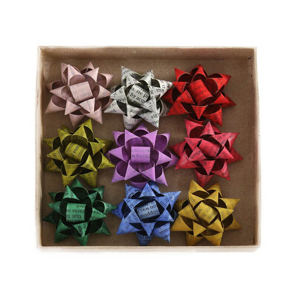 Recycled Package Small Bow Decoration 2.25" | THE HOLIDAY HOUSE