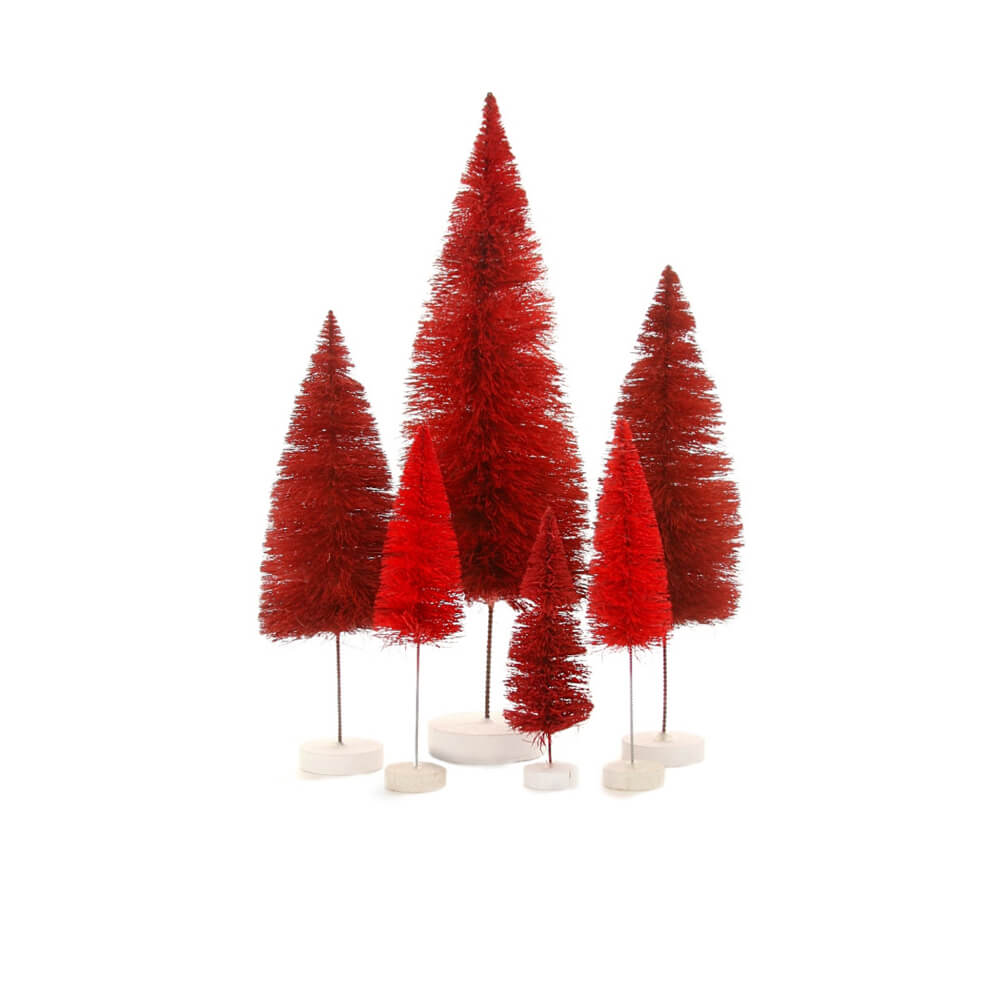 Red Rainbow Trees (Set of 6) | THE HOLIDAY HOUSE