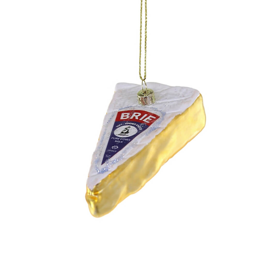 Wedge of Brie Cheese Ornament 3.25" of | THE HOLIDAY HOUSE