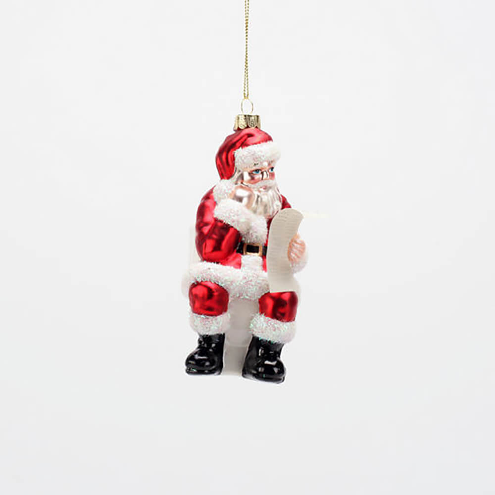 North Poo Santa Ornament 4.75" | THE HOLIDAY HOUSE